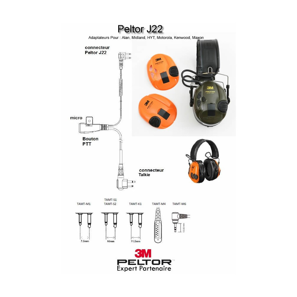 Peltor Cable J22 - TAMT M6